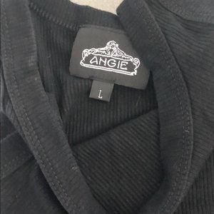 Angie | Tops | Black Ribbed Tank Top With Open Sleeves | Poshmark